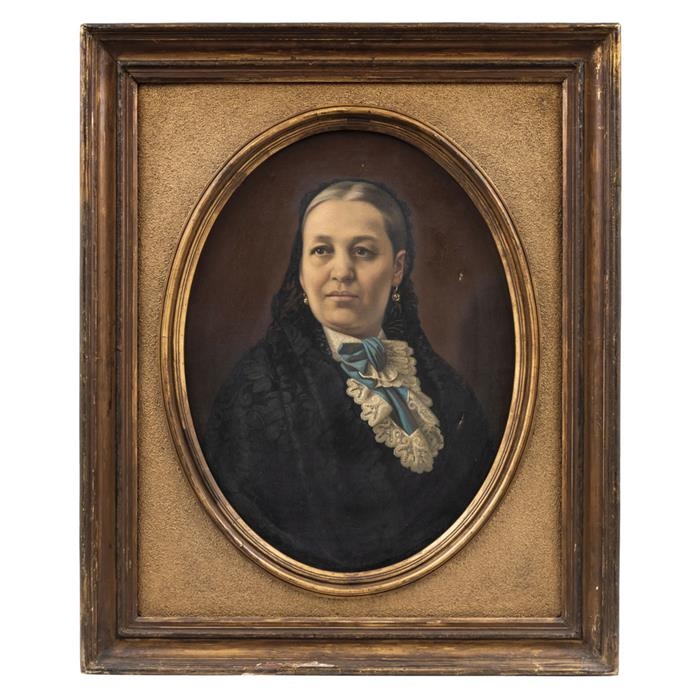 Mexican School, 20th Century | Retrato de dama con mantilla negra ...