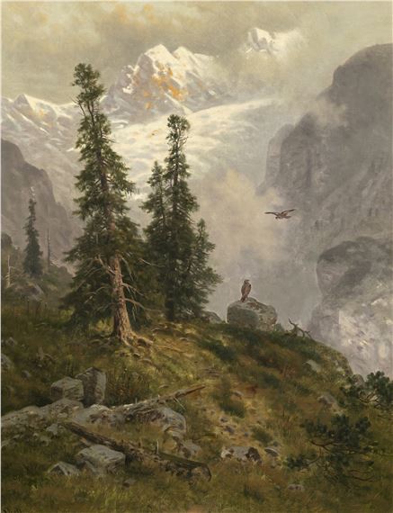 Louis Skell | Adler in Gebirgslandschaft | MutualArt