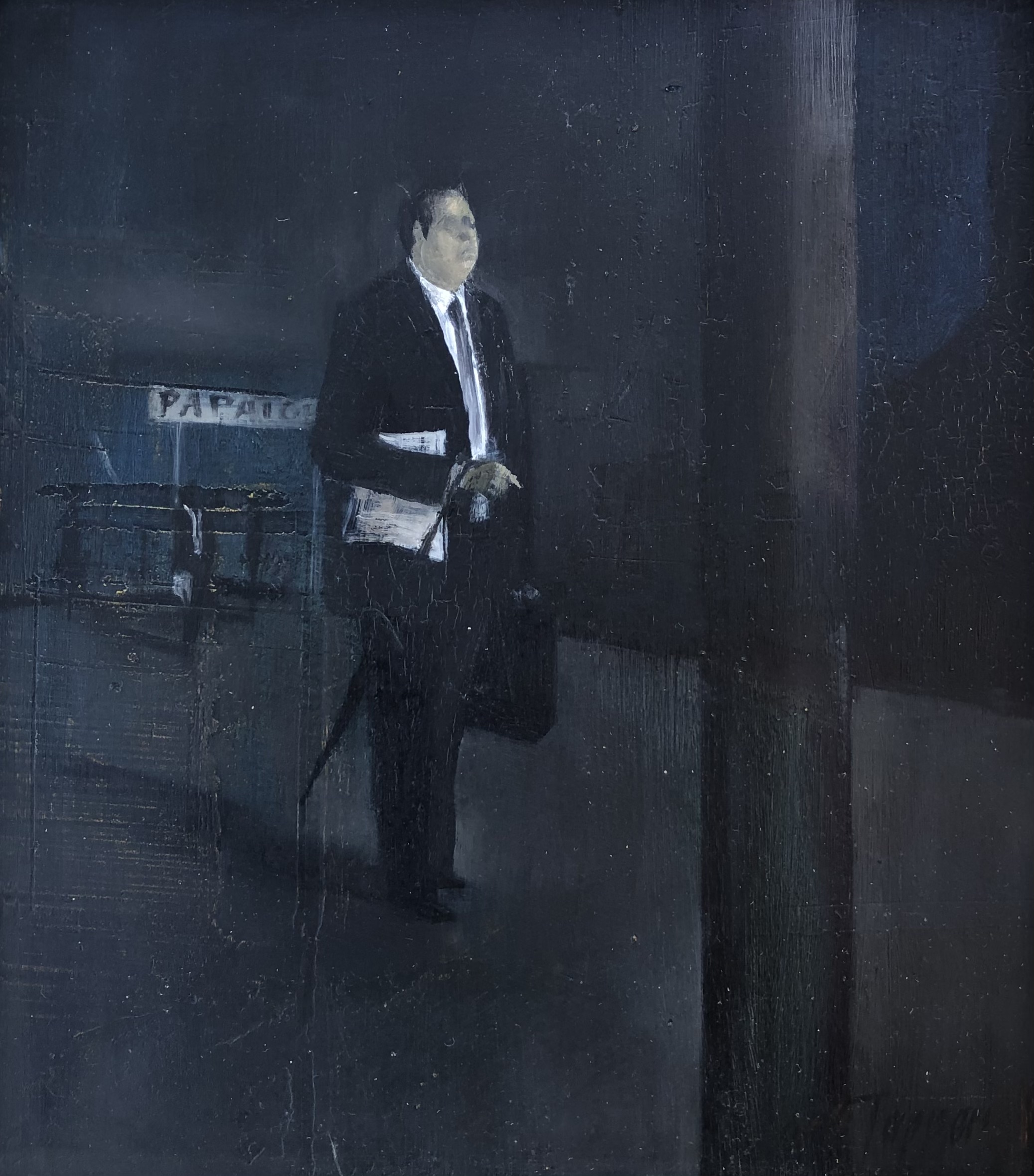 Garth Tapper | The P.M Waiting for His Train | MutualArt