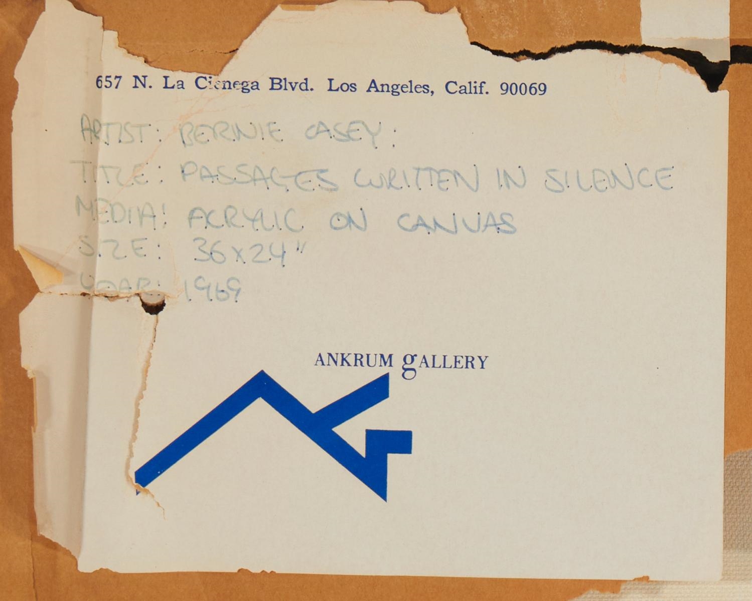 Bernie Casey | Passages Written in Silence, (1969) | MutualArt