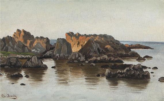 Christian Blache | Coastal scenery with rocks | MutualArt