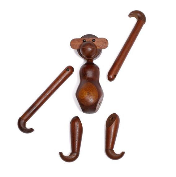 Kay Bojesen | A patinated teak and limba wood monkey figurine | MutualArt