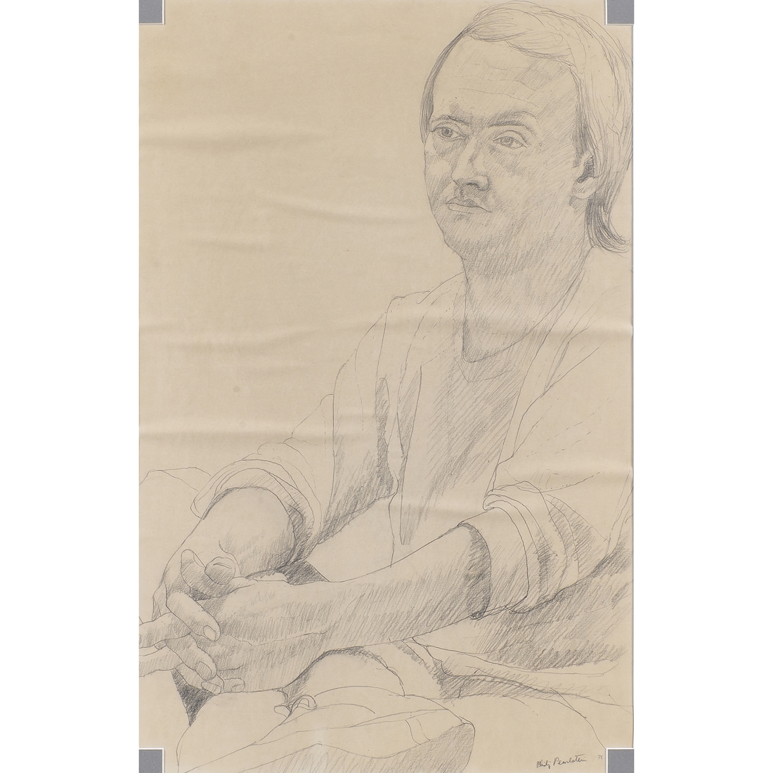 Philip Pearlstein | Portrait of a Young Man (1971) | MutualArt