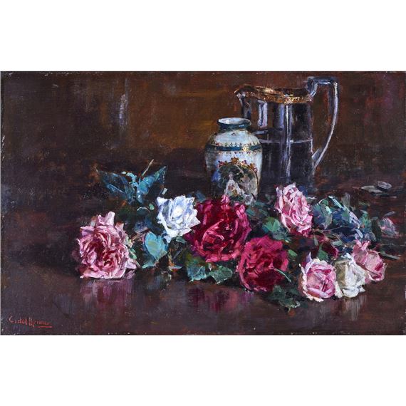 Crisanto Del Monaco | Still Life of Roses | MutualArt