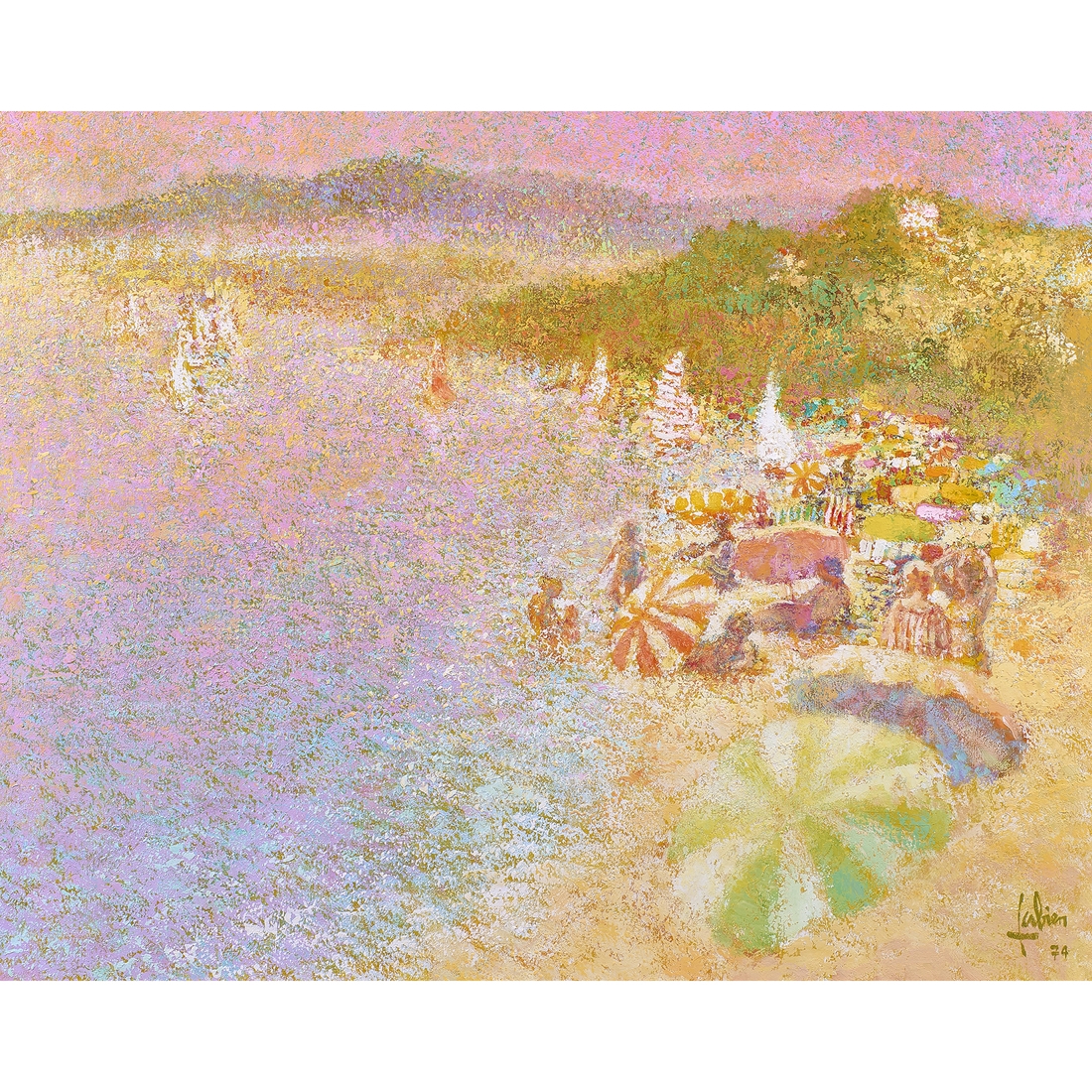Louis Fabien | Day at the Beach (1975) | MutualArt