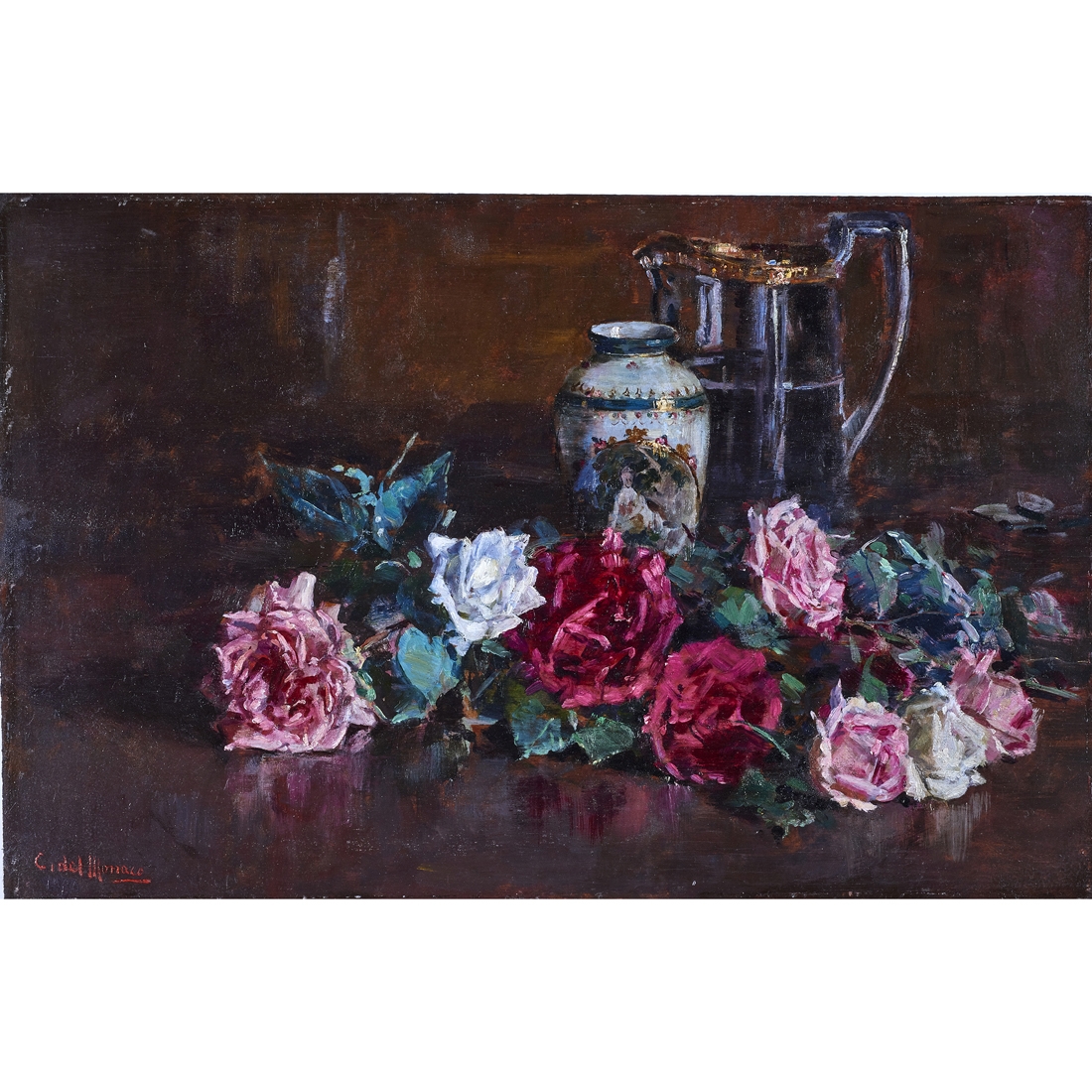 Crisanto Del Monaco | Still Life of Roses | MutualArt