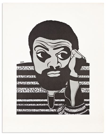 Emory Douglas | Untitled portrait of the revolutionary poet and playwright Leroi Jones or Amiri ...