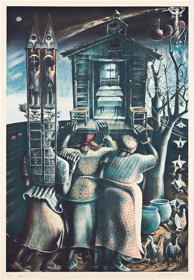 John Biggers | The Upper Room (1984) | MutualArt