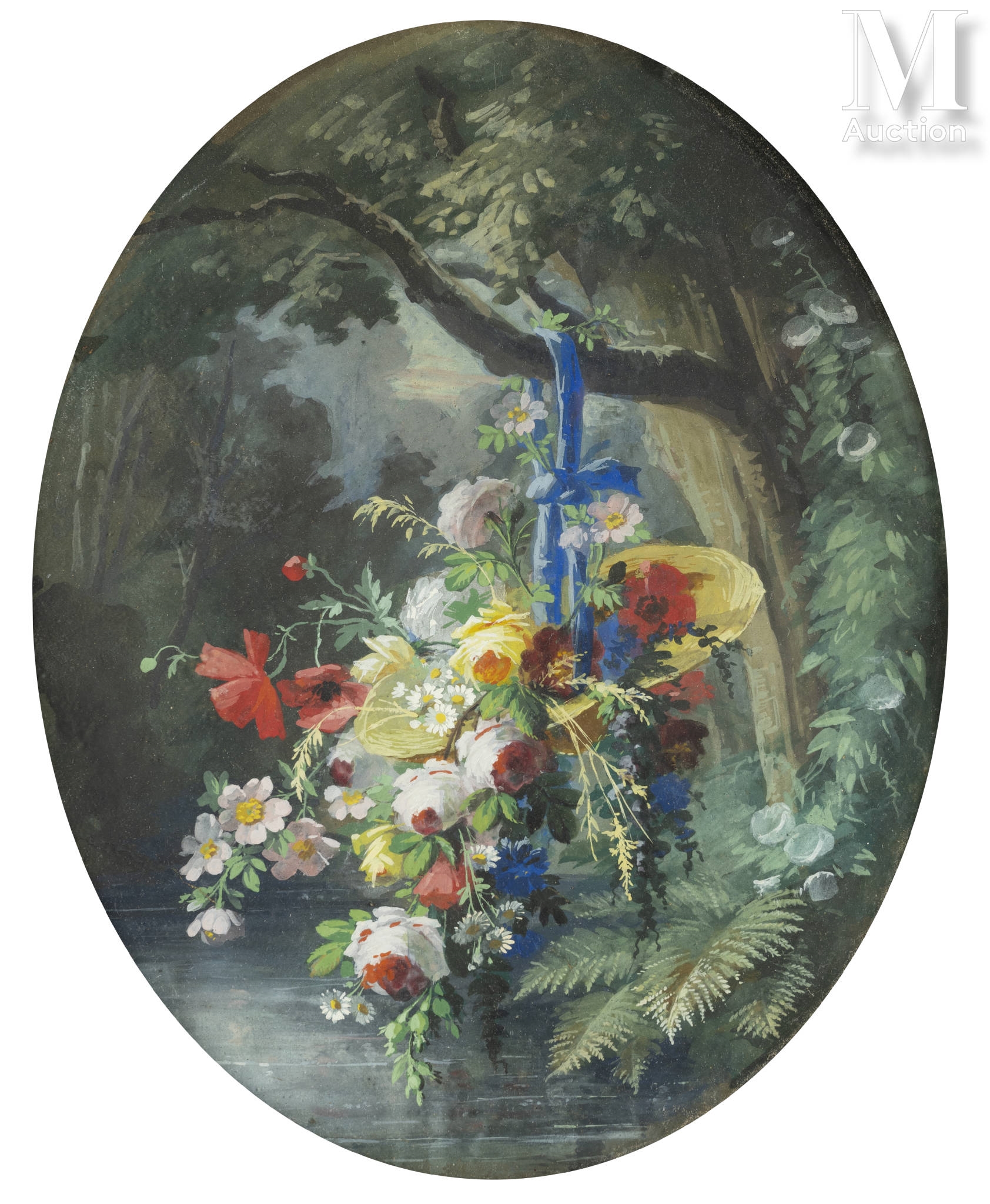 Simon Saint-Jean | Bouquet de fleurs au bord de l’eau | MutualArt