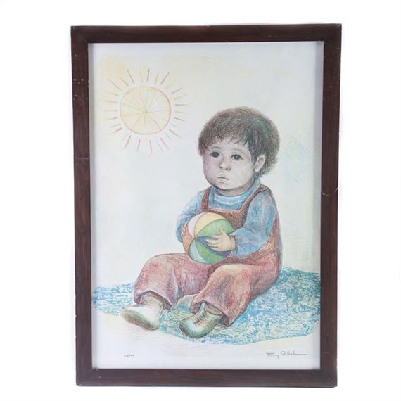 Fanny Rabel | Niño con pelota. | MutualArt