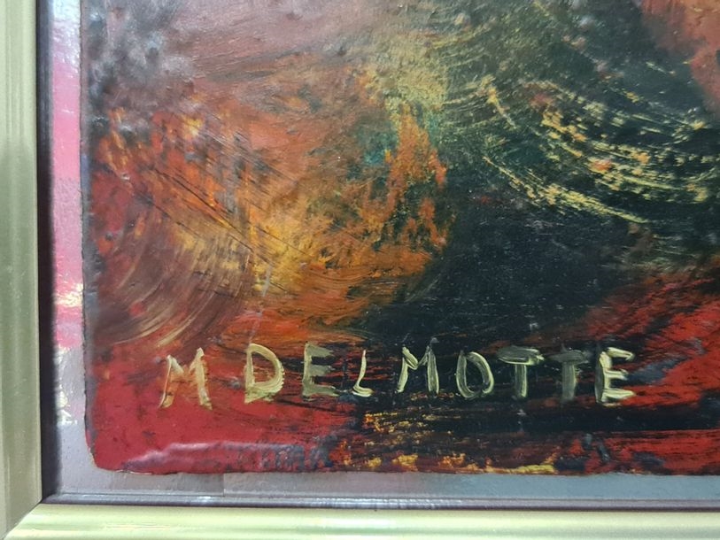 Marcel Delmotte | Surrealist representation of Saint Michael slaying ...