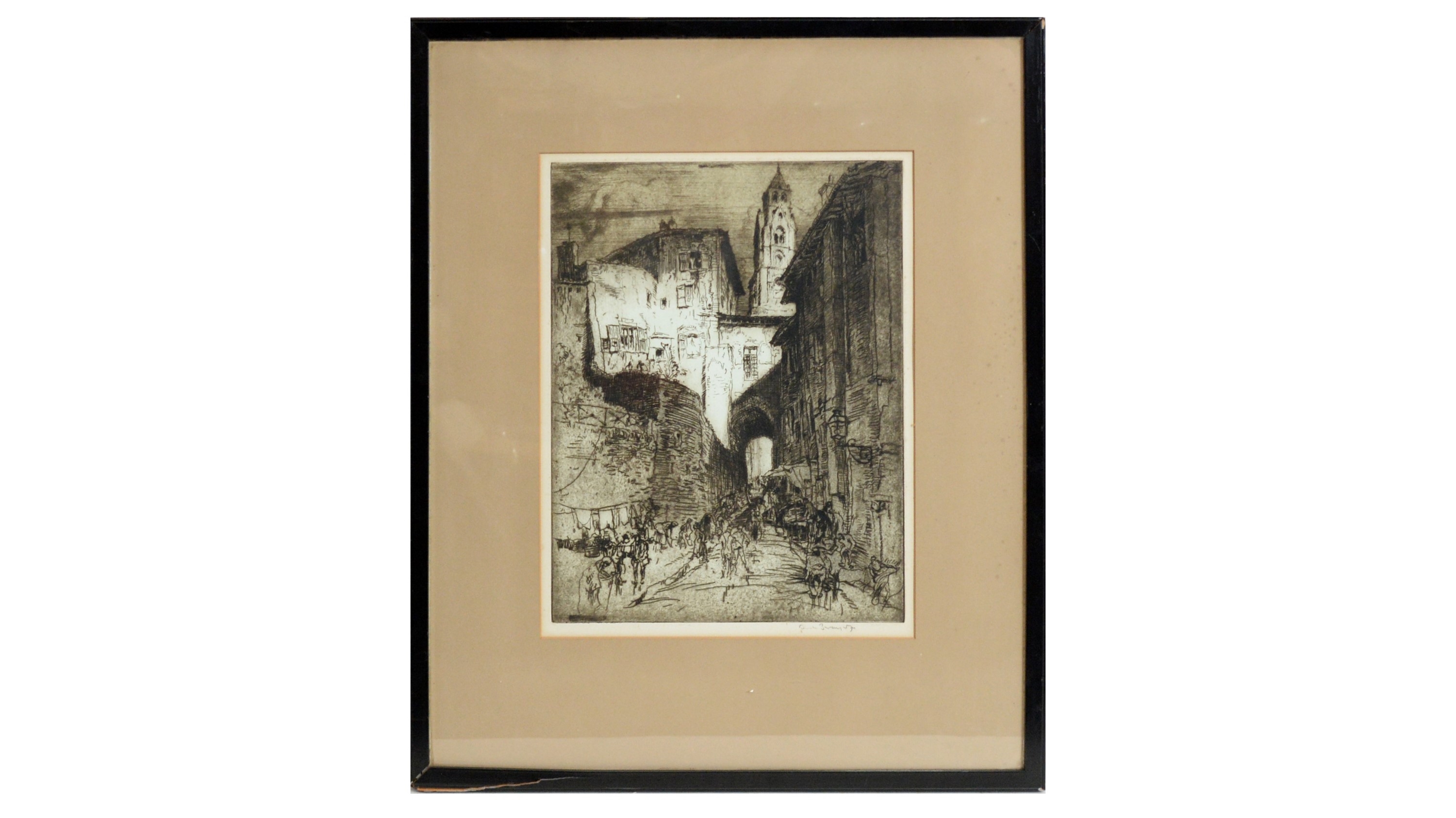 Frank William Brangwyn | A Street in Cirq, no.2 (Gaunt 197) (1912 ...
