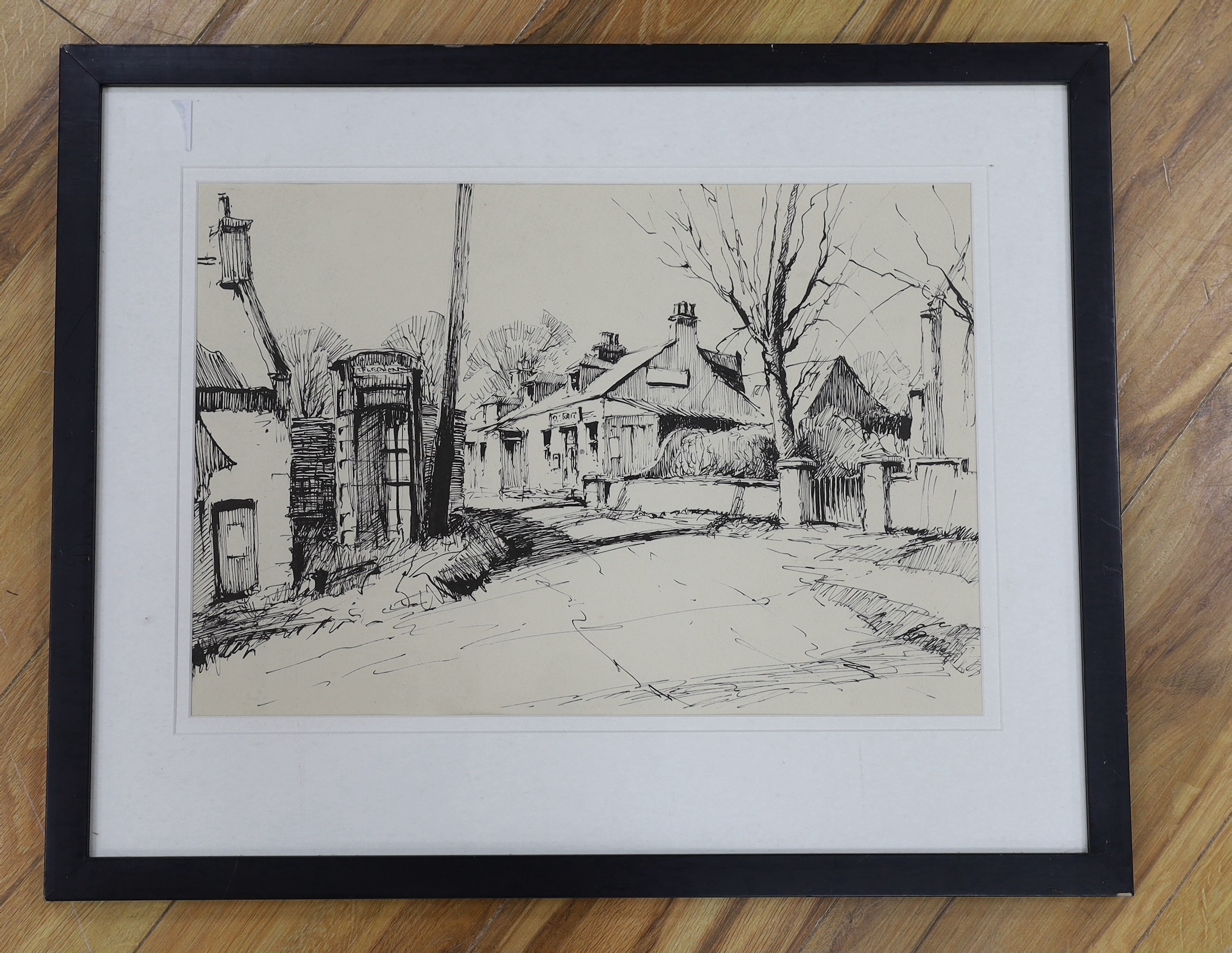 Edward Wesson | Village street scene | MutualArt