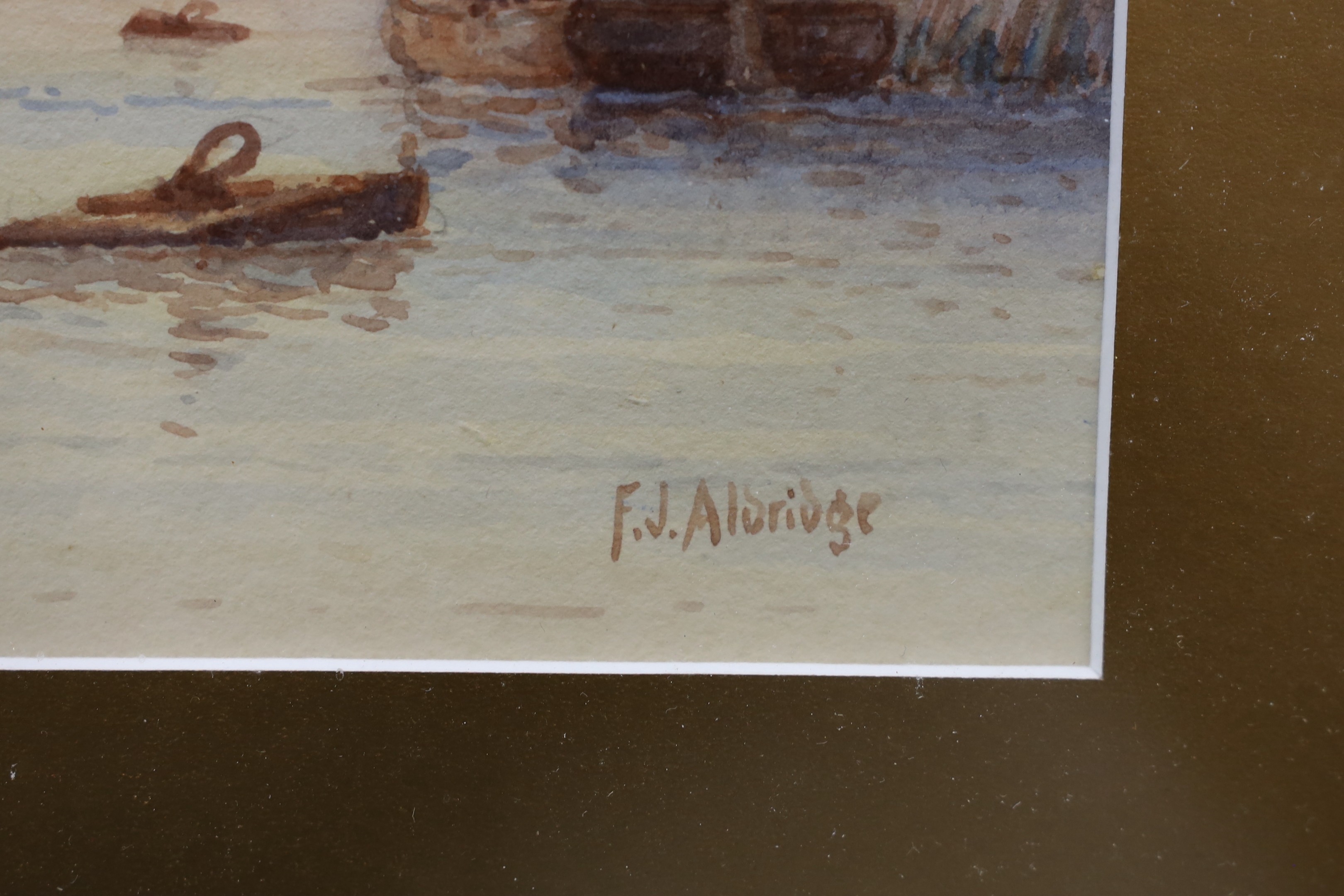 Frederick James Aldridge | Sail barges leaving harbour | MutualArt