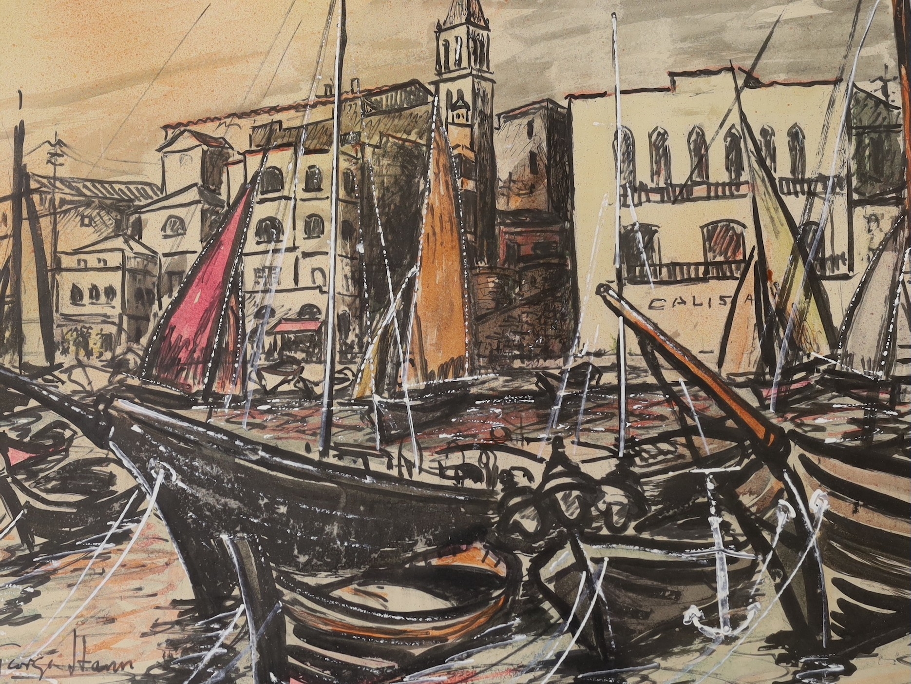 George Hann | A Continental town square | MutualArt