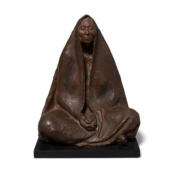 Francisco Zuñiga | Mujer Sentada con Rebozo - Orante (1972) | MutualArt