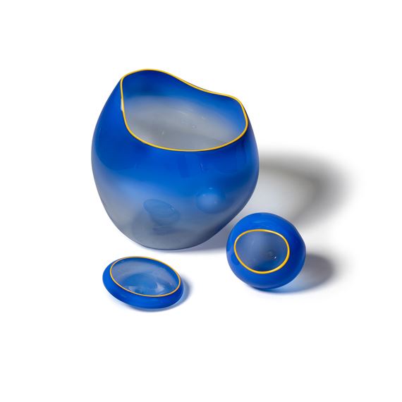 Dale Chihuly | Paris Blue Basket Set (2001) | MutualArt