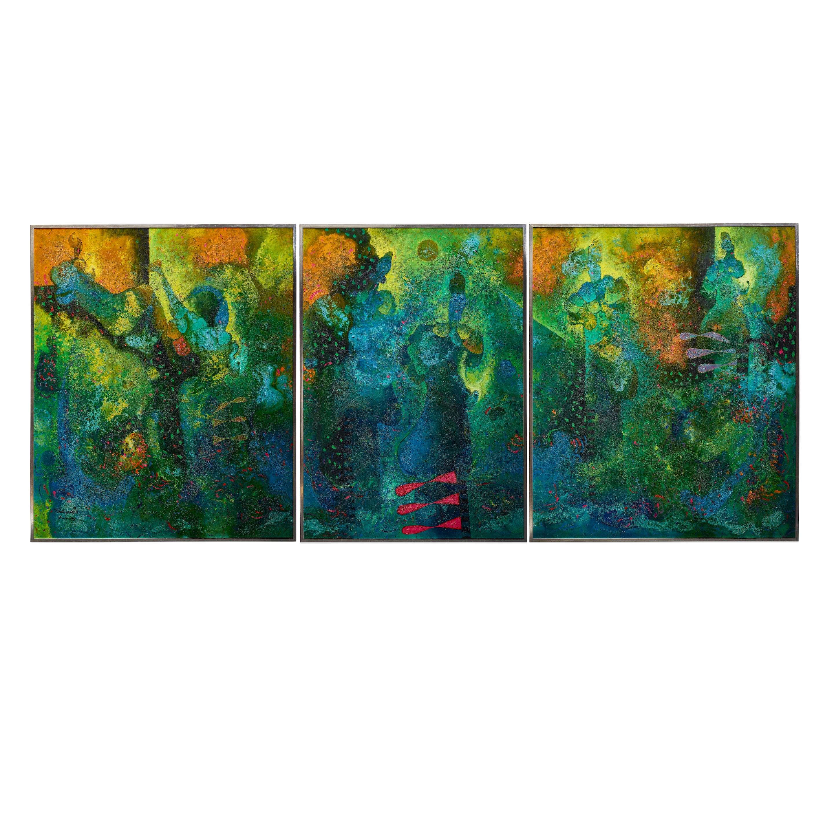 Vladimir Cora | Las Bañistas (Triptych) (1993) | MutualArt
