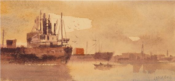 Fred Leach | Boat Scene | MutualArt