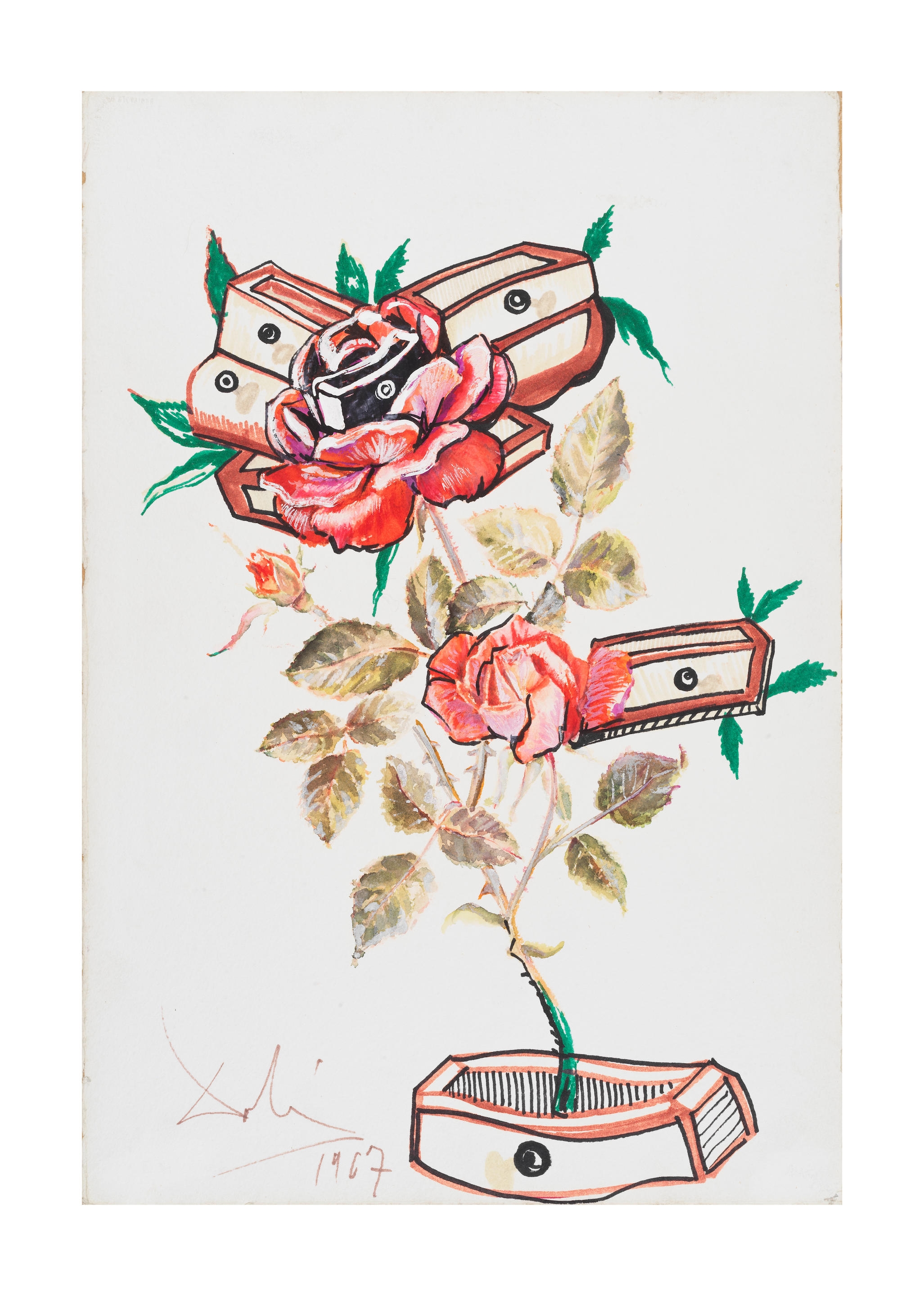 Salvador Dalí | Rosa e morte floriscens (pour la série d'estampes Les ...