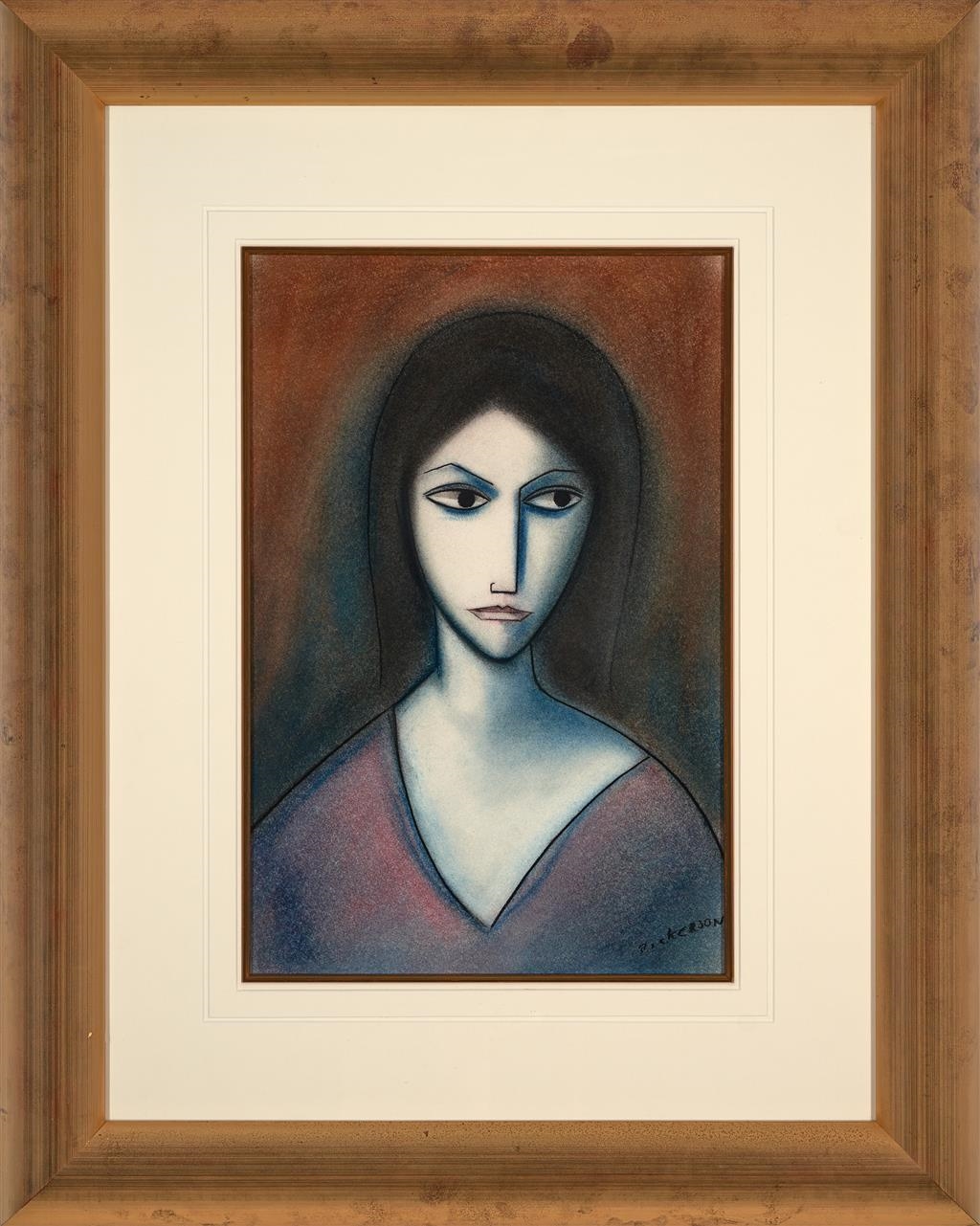 Robert Dickerson | Untitled (Portrait of a Young Woman) | MutualArt