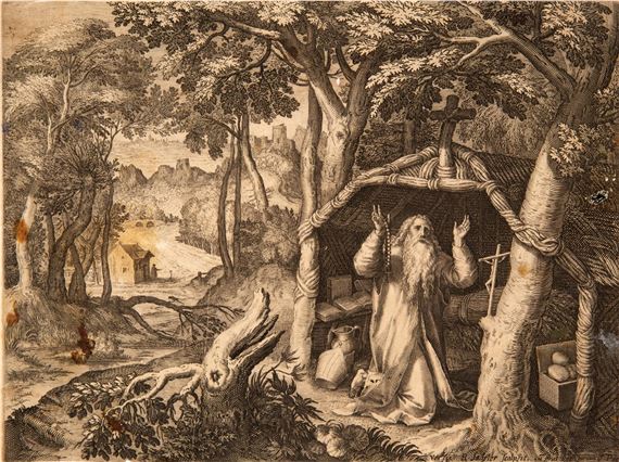 Raphael Sadeler | Der Heilige Arnoldus aus Metz als Einsiedler. (1598 ...