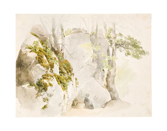 Joseph Höger | A landscape with a wood by a pond | MutualArt