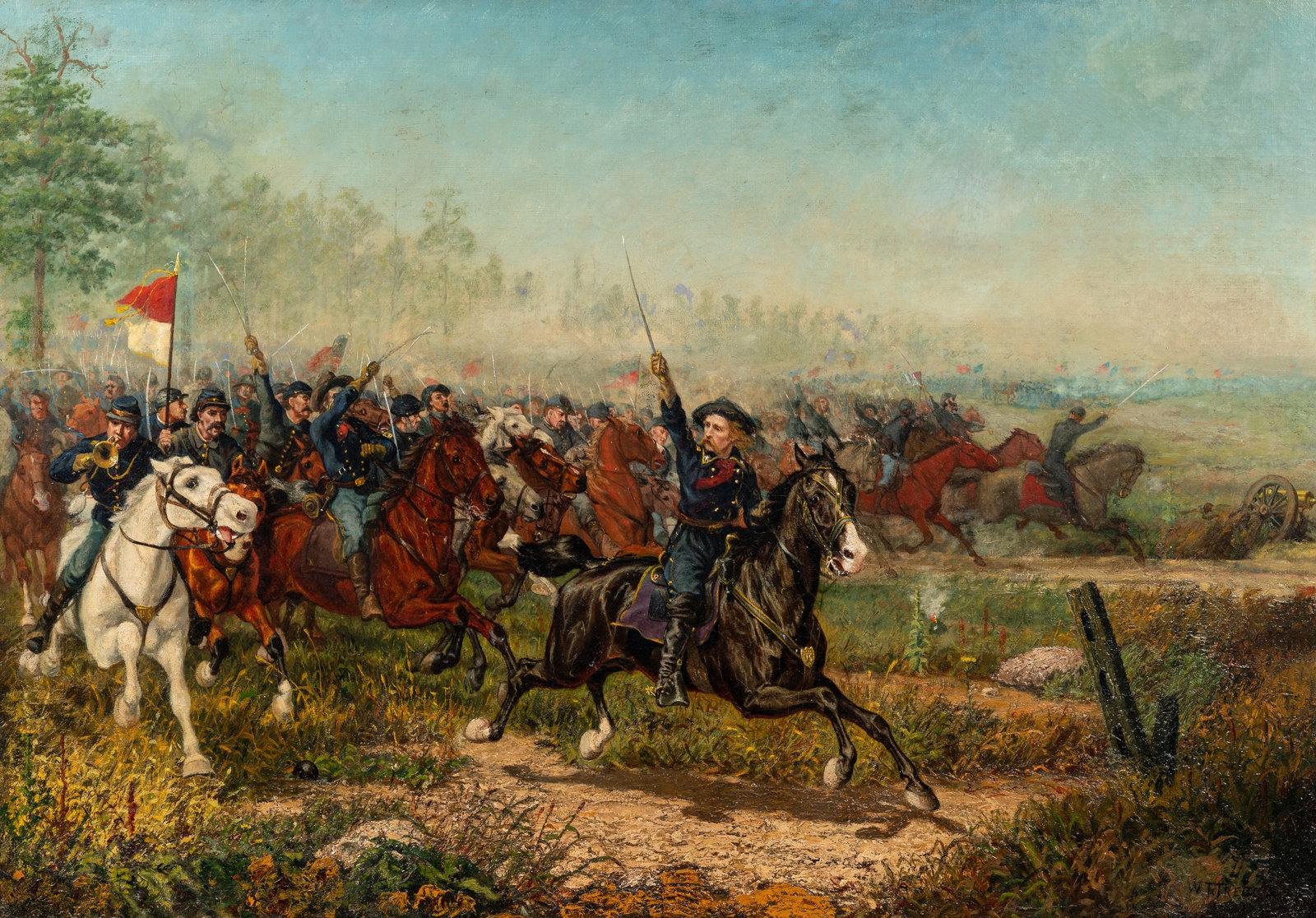 William Thomas Trego | The Charge of Custer at Winchester (Circa 1876 ...