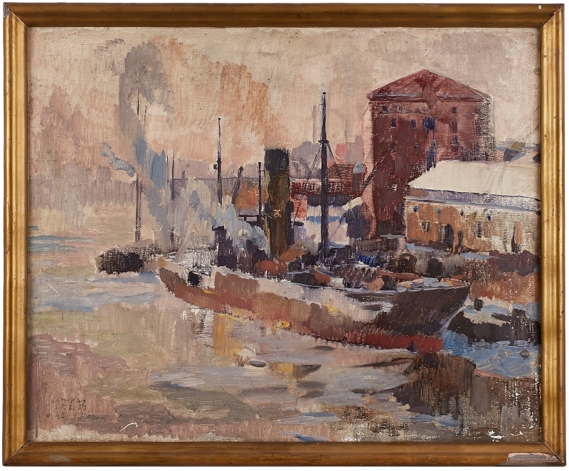 Karl Behm | Hafenszene/Königsberg | MutualArt