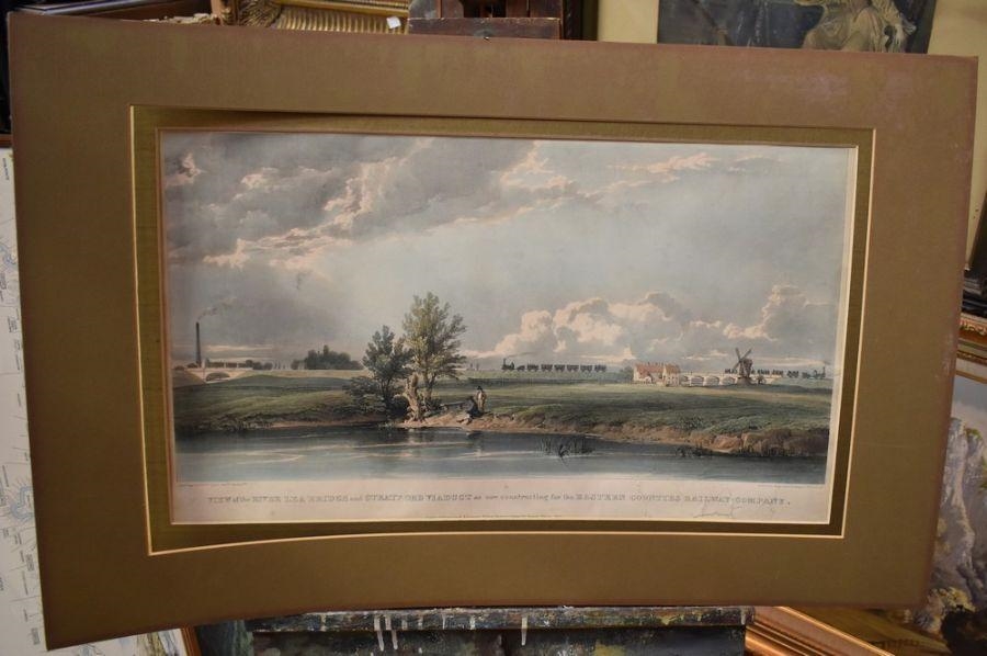 Louis Haghe | View of River Lea bridge and Stratford viaduct (1837 ...