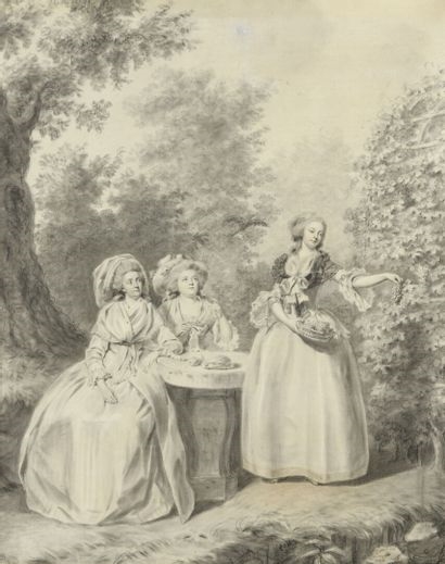 Jacques Antoine Marie Lemoine | The Countess Potocka and her daughters ...