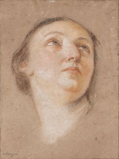 Antoine Coypel | Study of a woman's head (1703 - 1706) | MutualArt