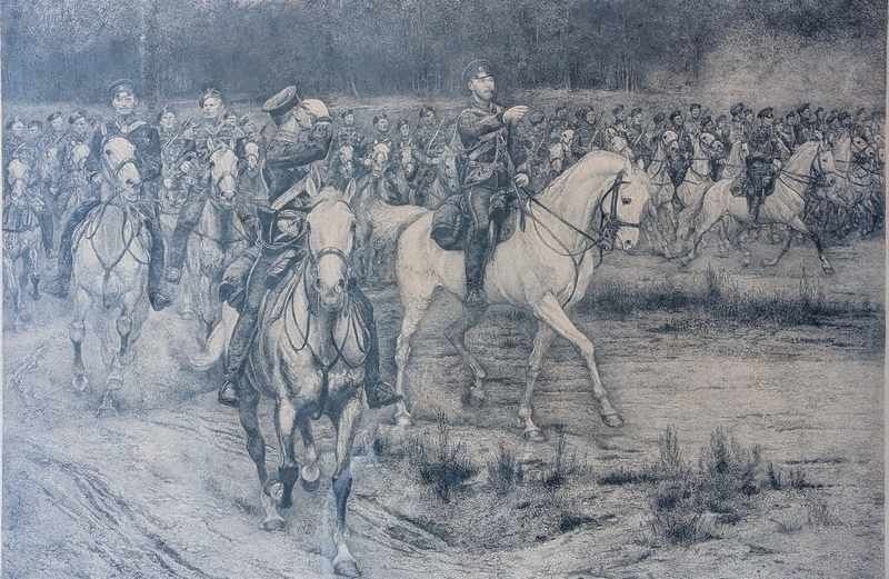 Édouard Jean Baptiste Detaille | Le Tsar Nicolas II et les Hussards de ...