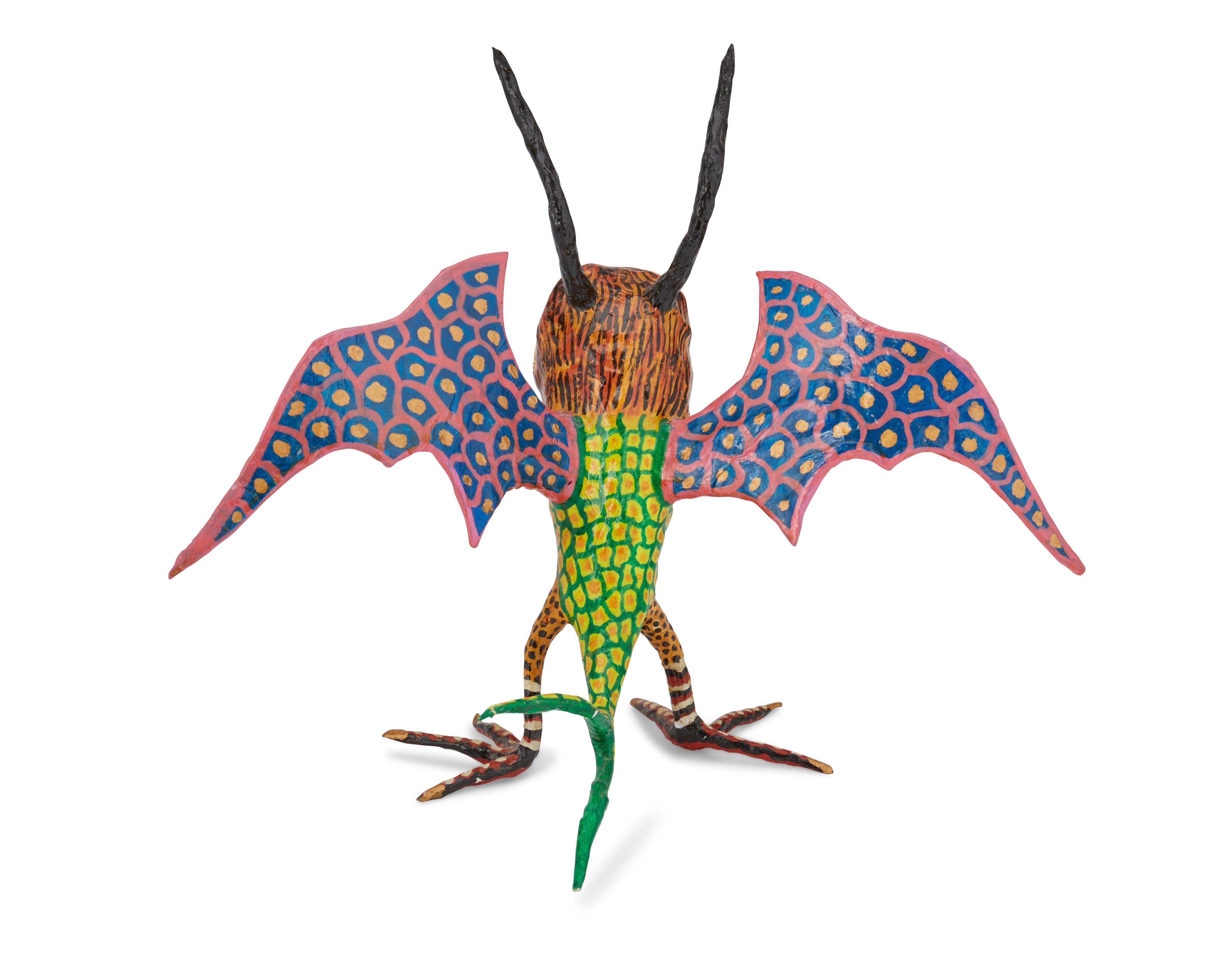 Mexican Folk Art 20th Century | Two Oaxacan alebrijes dragon figures ...