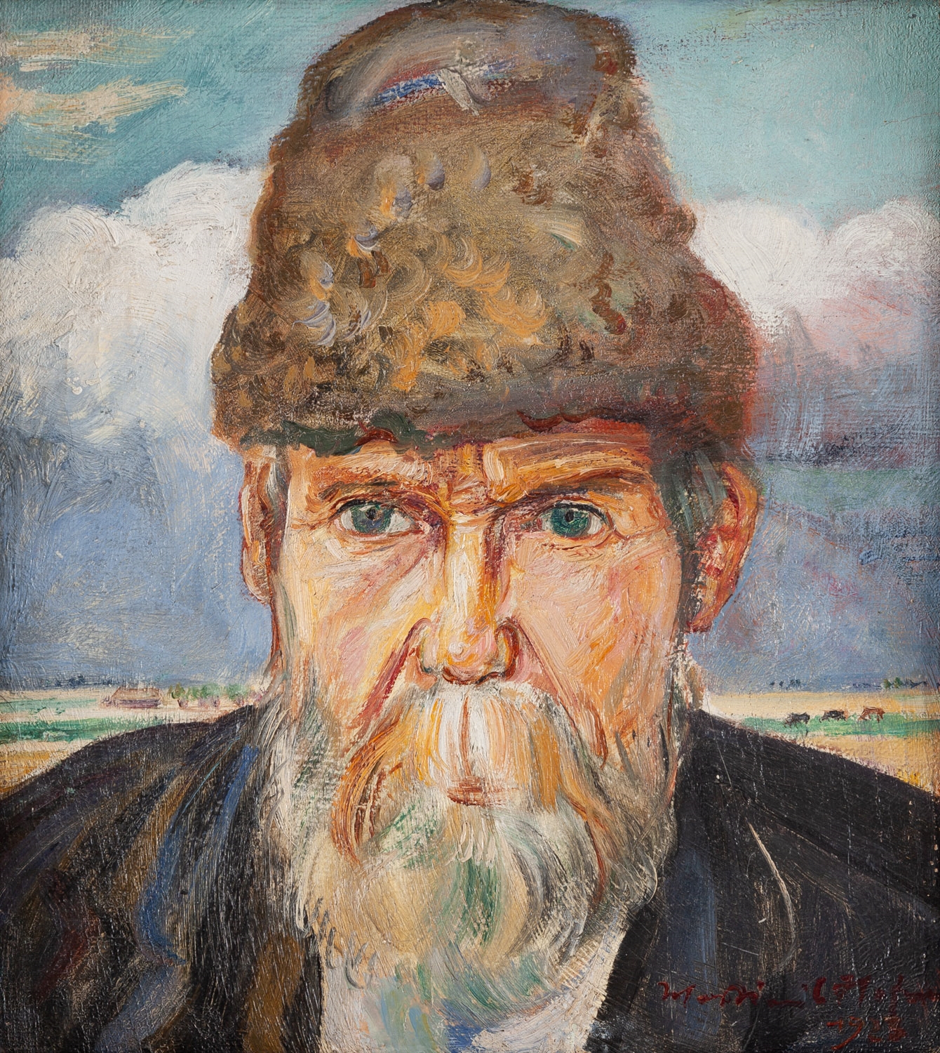 Vlastimil Hoffman | Portrait of an old man (1923) | MutualArt