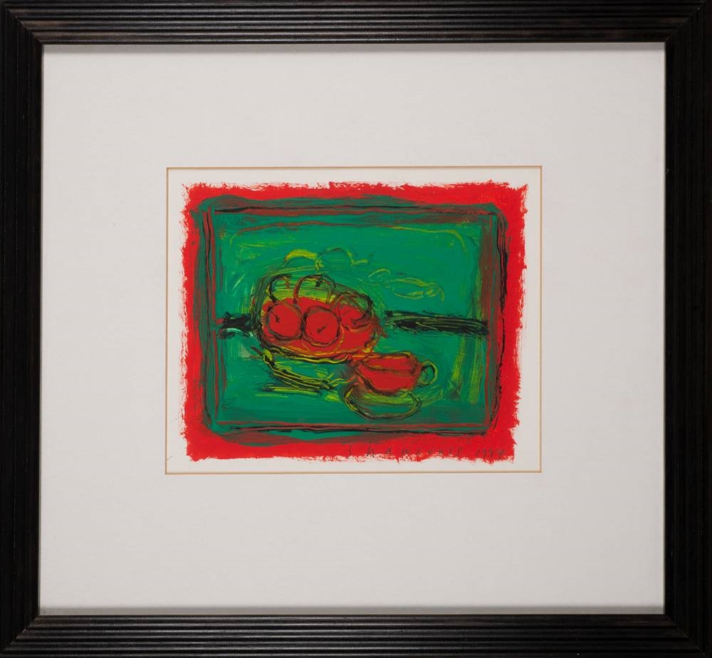 Neil Shawcross | STILL LIFE WITH CUP AND FRUIT (1997) | MutualArt