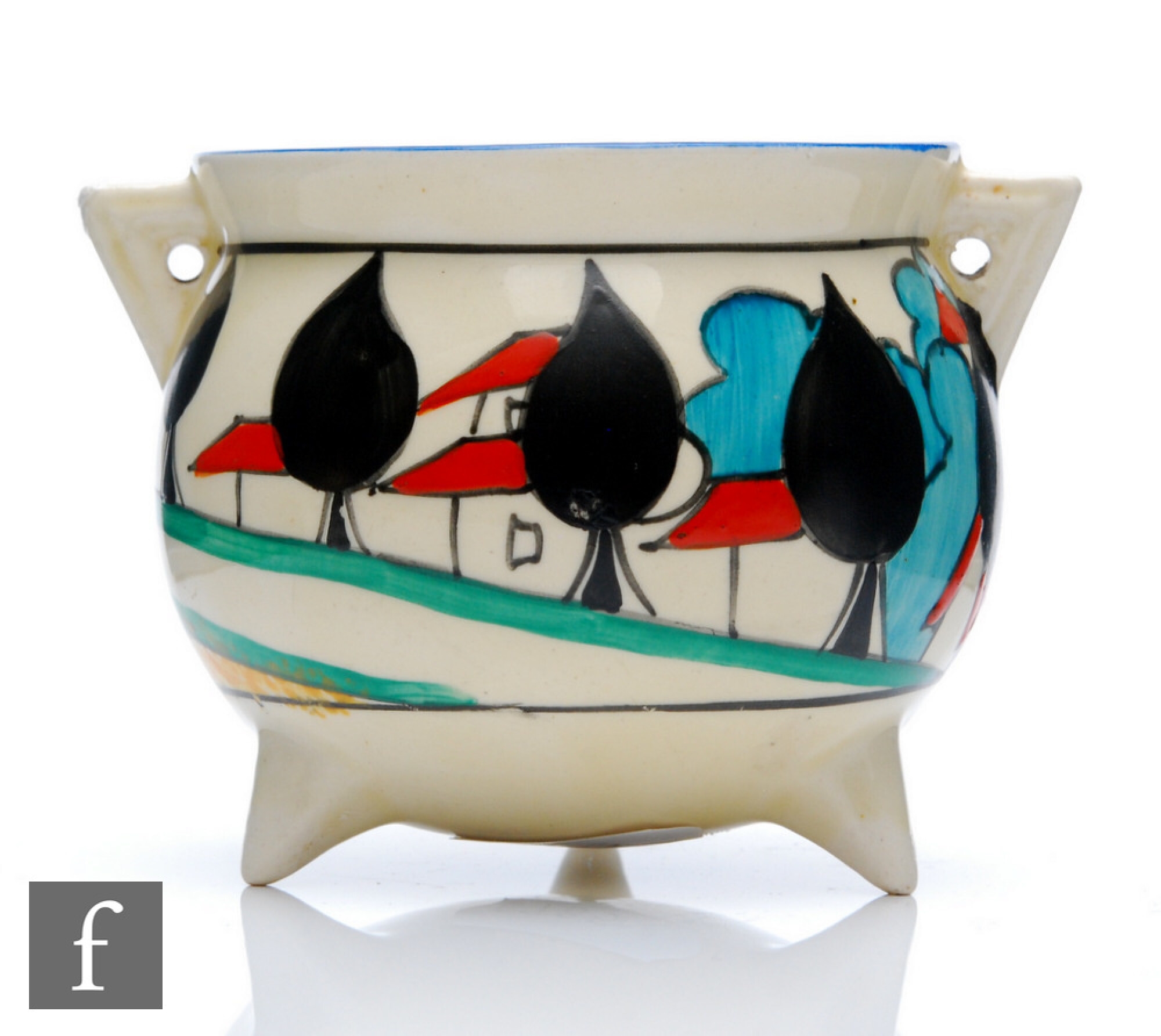 Clarice Cliff | May Avenue - A cauldron (Circa 1933) | MutualArt