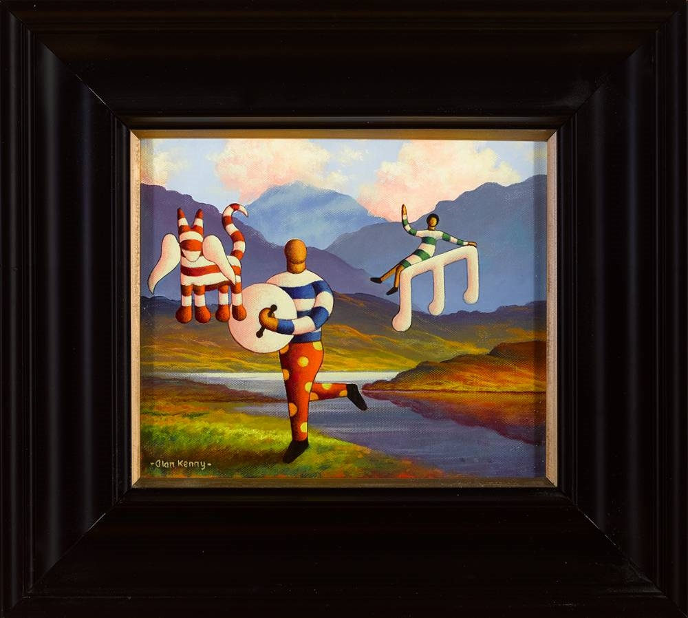 Alan Kenny | BODHRÁN PLAYER AND WINGED CAT (2006) | MutualArt