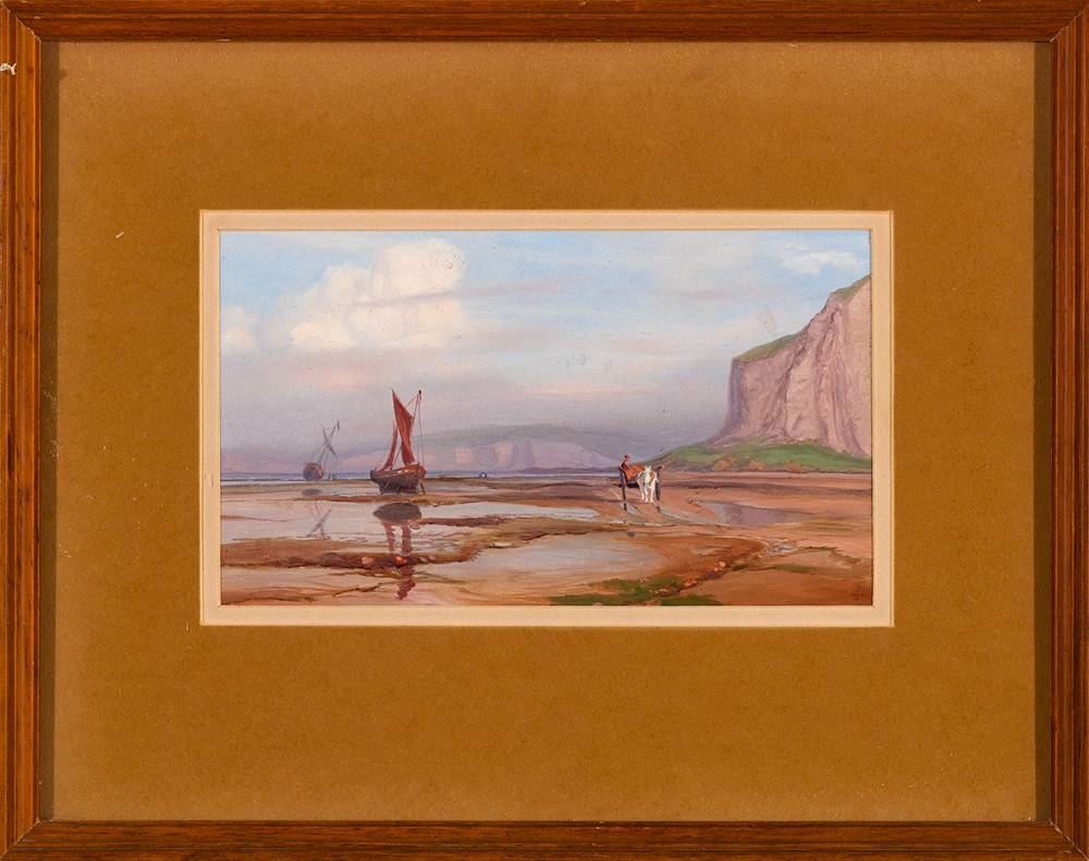 James Mahoney | COCKLE PICKERS and MAN WITH CART ALONG THE SHORE (A ...