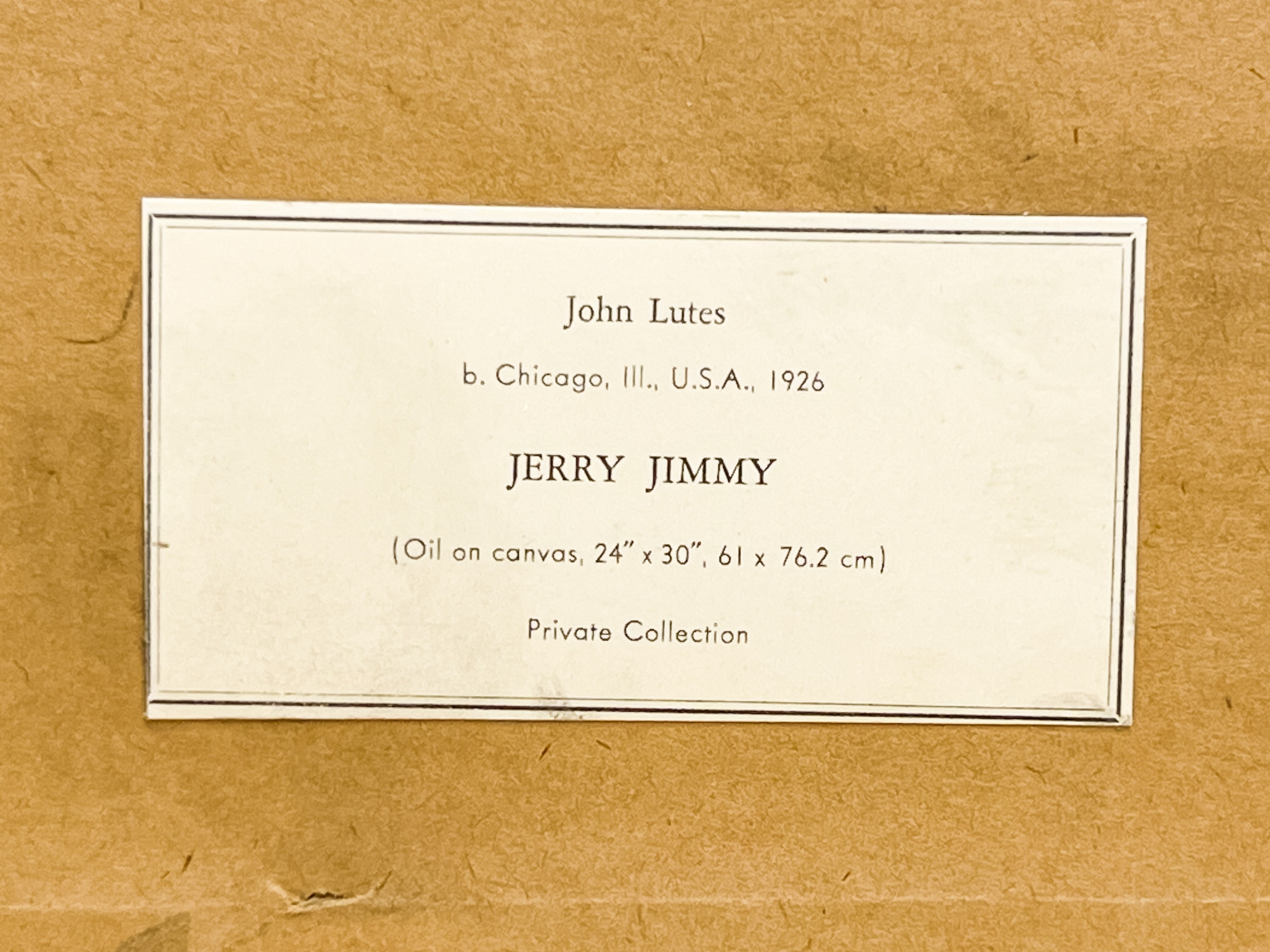 John Lutes | Jerry Jimmy | MutualArt