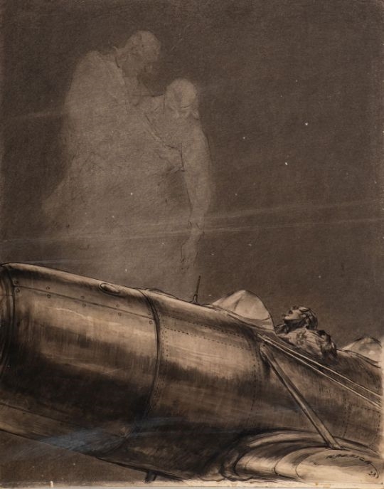 Henry Patrick Raleigh | A pilot in flight (1938) | MutualArt