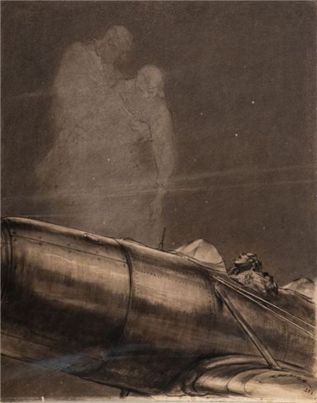 Henry Patrick Raleigh | A pilot in flight (1938) | MutualArt