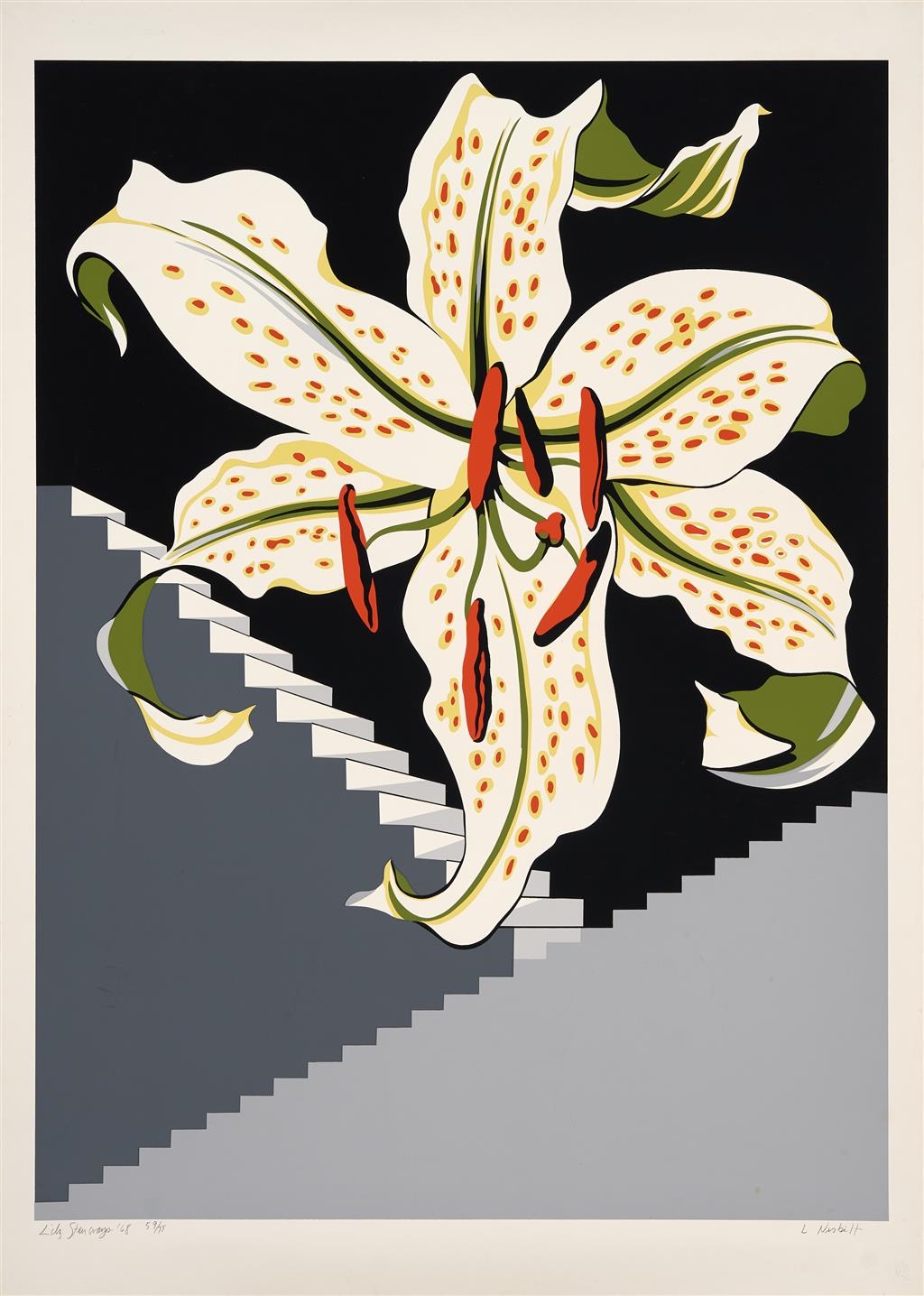 Lowell Nesbitt | Lily with Stairs (1968) | MutualArt