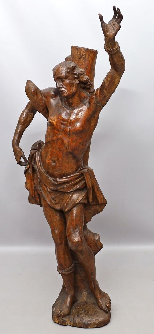 German School, 18th Century | Heiliger Sebastian an einem Baumstumpf ...