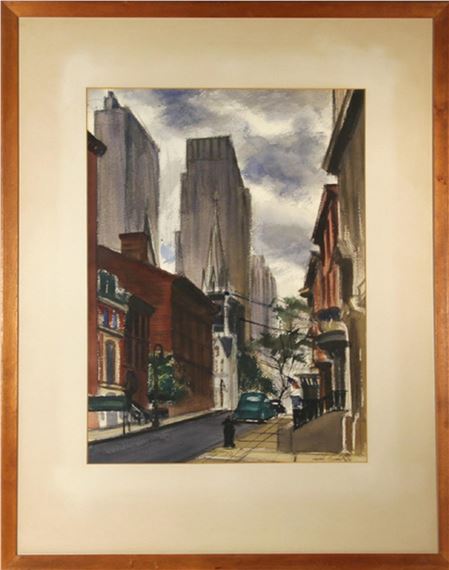 Joseph Barber | New York City Street (1946) | MutualArt