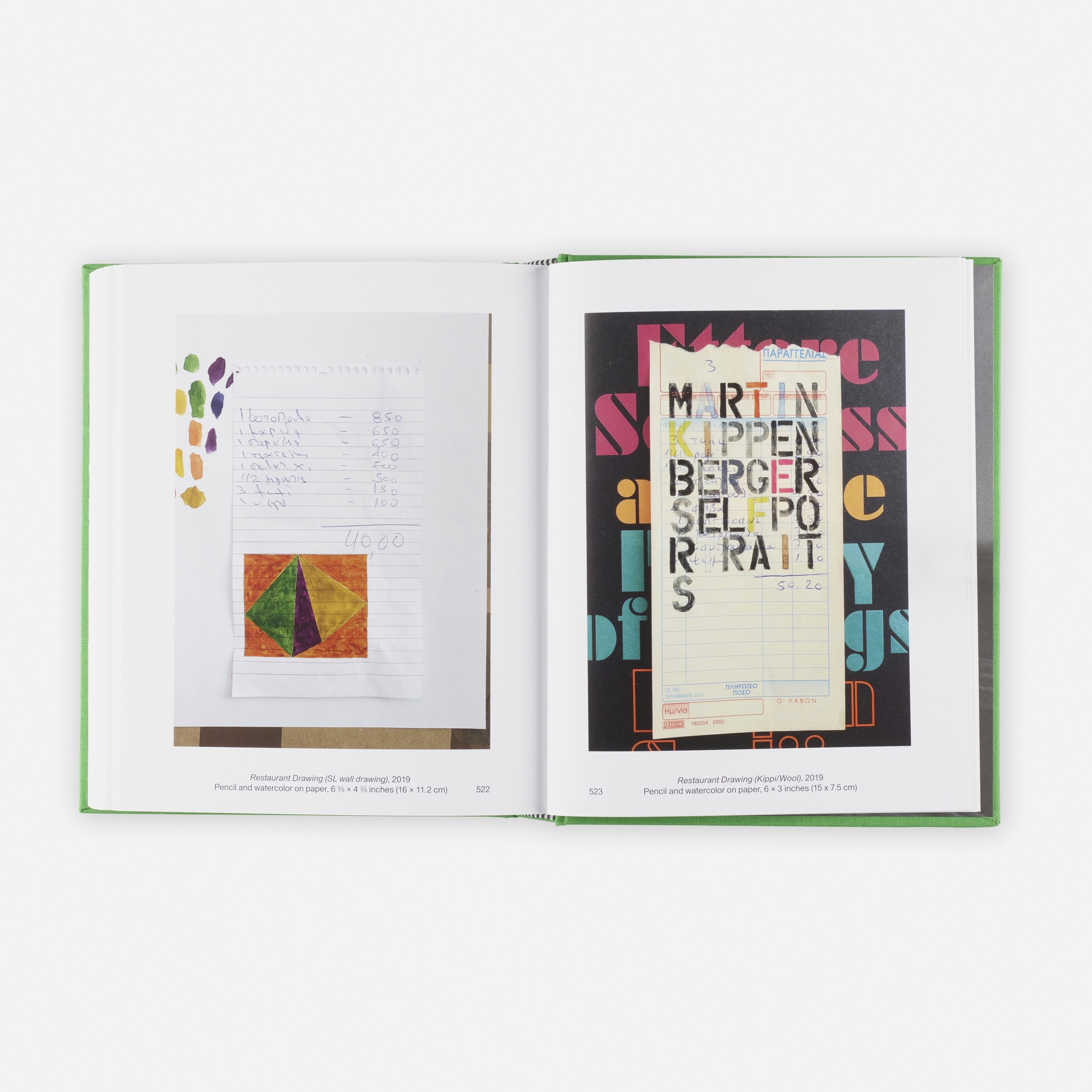 Jonathan Monk | Restaurant Drawings with one original receipt drawing ...