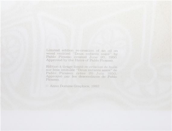 Pablo Picasso | CLAUDE ET PALOMA | MutualArt