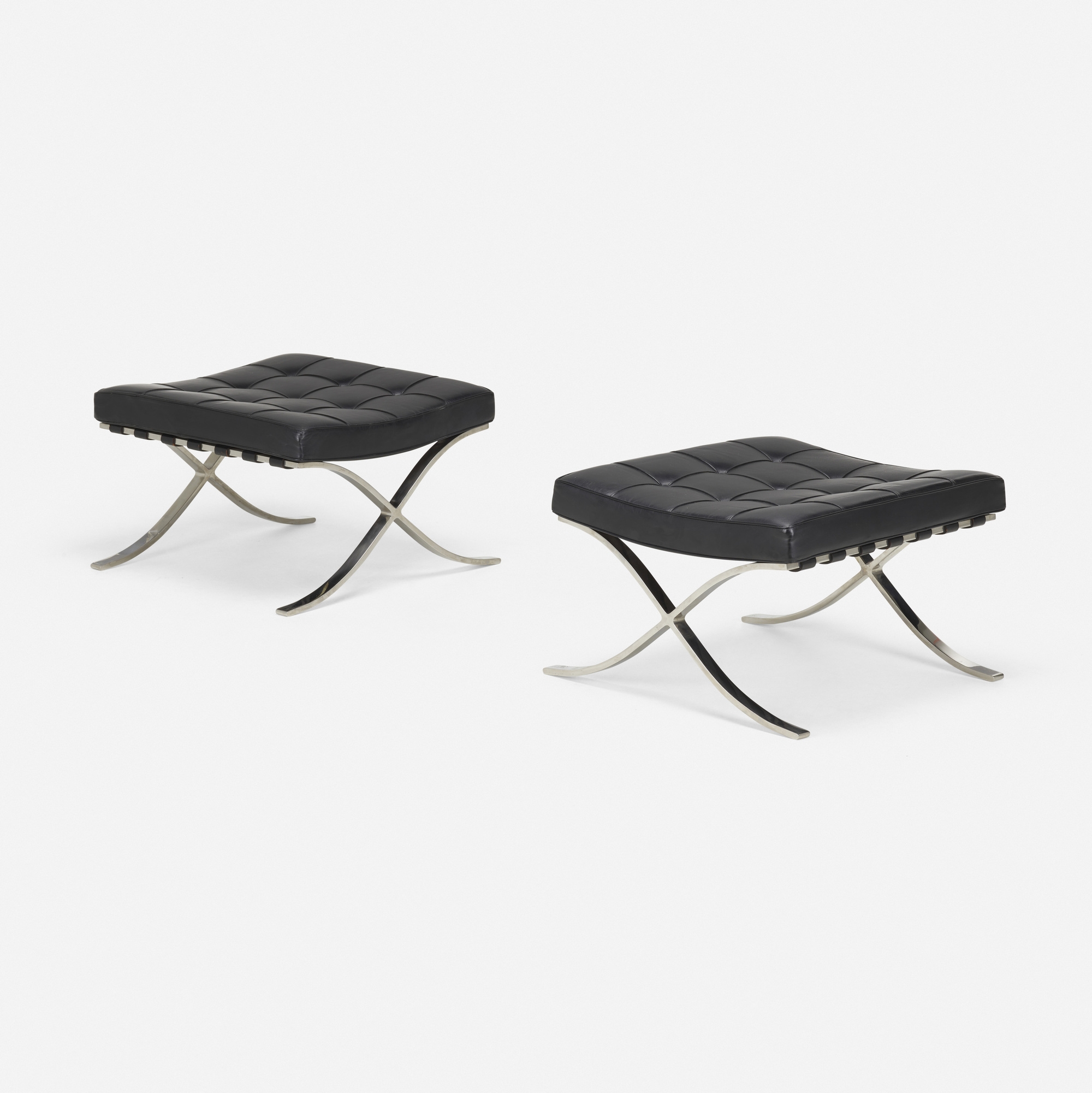 Ludwig Mies van der Rohe | Barcelona ottomans, pair (1929) | MutualArt