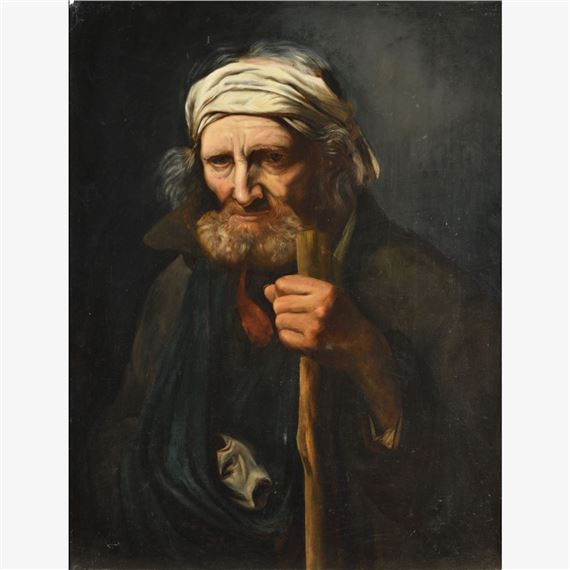 Belgian School, 19th Century | Portrait de vieillard au turban tenant ...