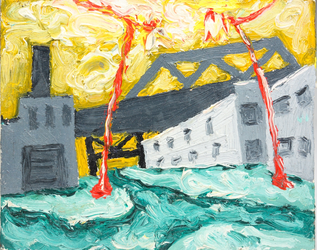 Arnold Sharrad | ARNOLD SHARRAD IMPASTO OIL PAINTING. (2011) | MutualArt